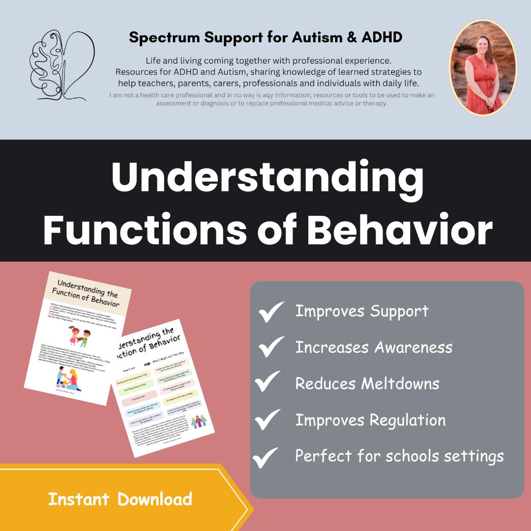 Autism Behavior Cheat Sheet Explains Common Reasons for Behaviors ...