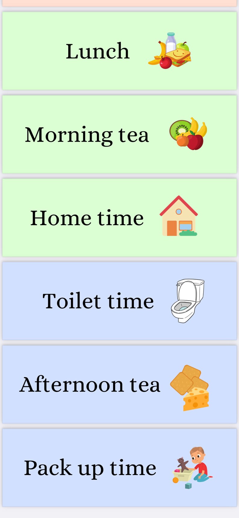 Visual Schedule Daily Routine Labels Childcare & Behavior Management ...