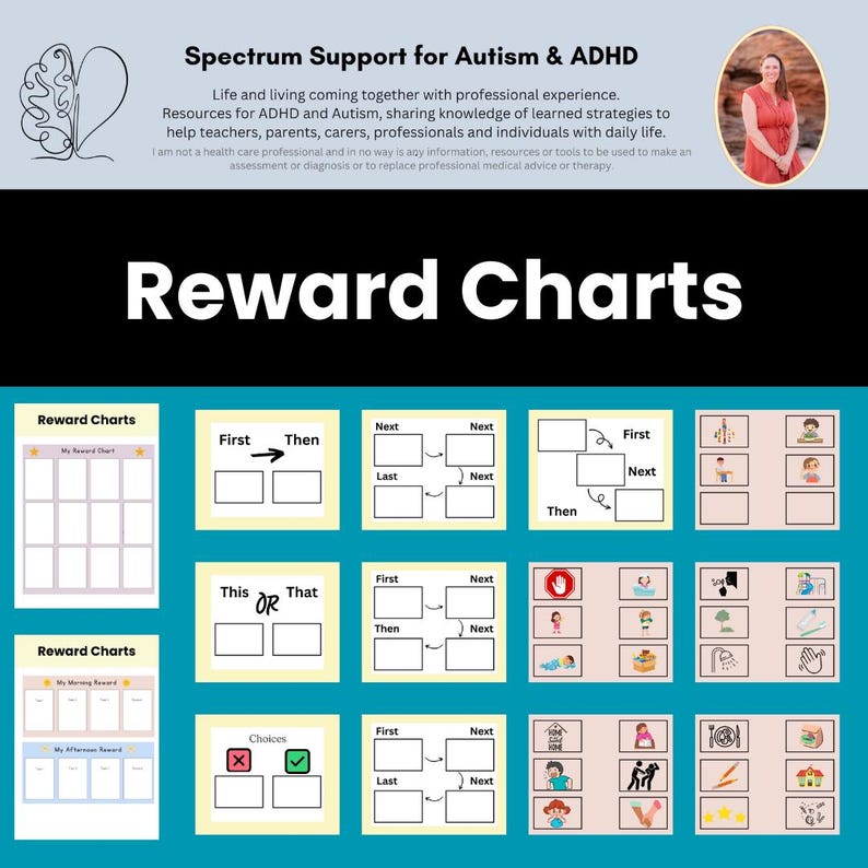 Routine Communication Cards Chore Chart ADHD Planner Autism Parent Help ...