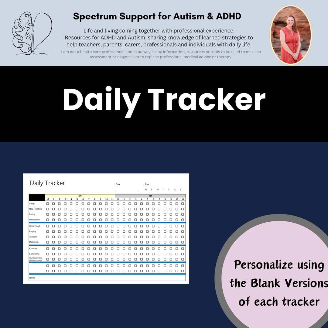 Autism Spectrum Support for ADHD Daily Planner Activities Schedule ...