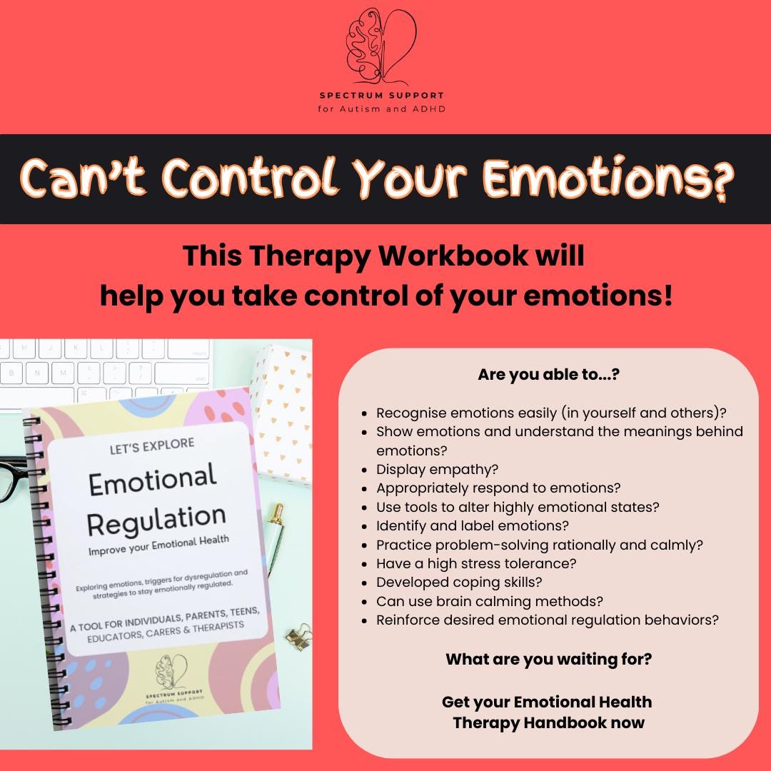 Emotional Regulation Handbook Help Therapy Worksheets Kids Adults SEL ...