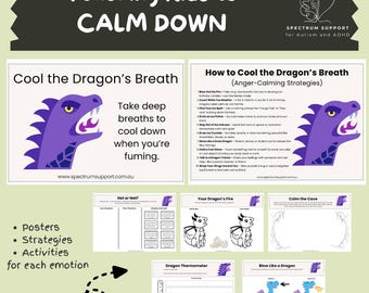 Dragon Emotion Activity Pack: Calming Strategies for Kids (digital ...