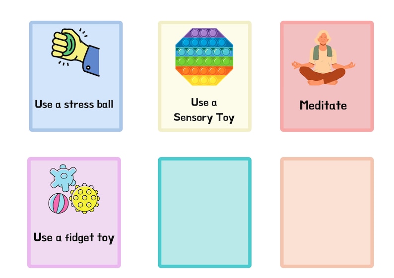 Calming Cards for Kids Printable Mindfulness Flash Cards Calm Down ...