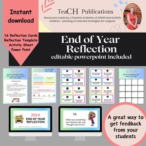 Motivational End of Year Reflection Activity and Powerpoint Teacher ...