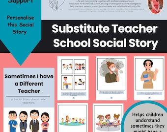 Substitute Teacher Social Story: Autism Visual Support (digital ...