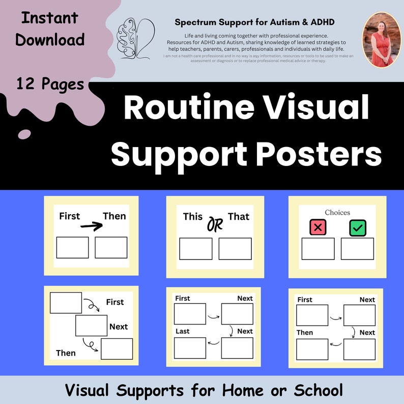 Daily Routine Visual Schedule: Autism & Emotional Support (digital ...