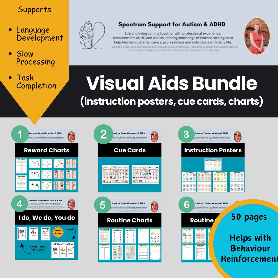 Routine Communication Cards Chore Chart ADHD Planner Autism Parent Help ...