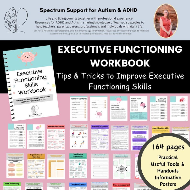Executive Functioning Improvement Workbook ADHD Improved Daily Life ...