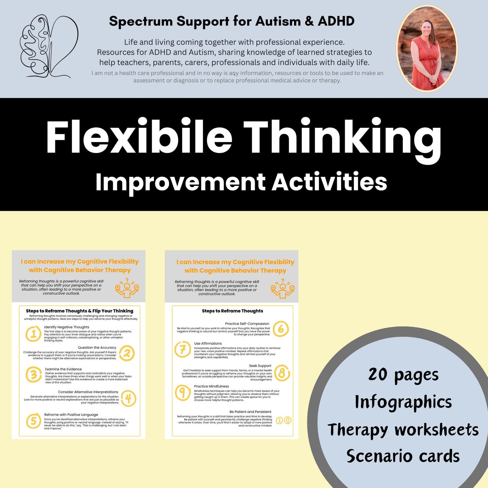 Executive Functioning Activities Flexible Thinking Therapy Worksheets ...