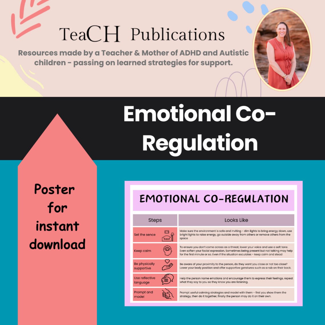 Co Regulation Poster - Tips to Help Someone Regulate Emotions -autism ...