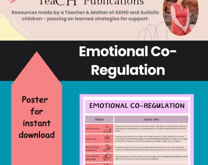 Co Regulation Poster - Tips to Help Someone Regulate Emotions -autism ...