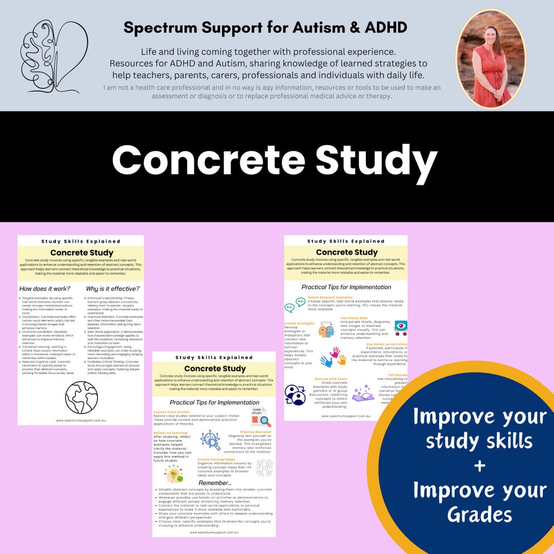 College Note Taking Study Skills Planner Guide ADHD Support Autism ...