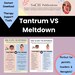 Tantrum Vs Meltdown Checklist - Emotional Support - Behaviour Support ...