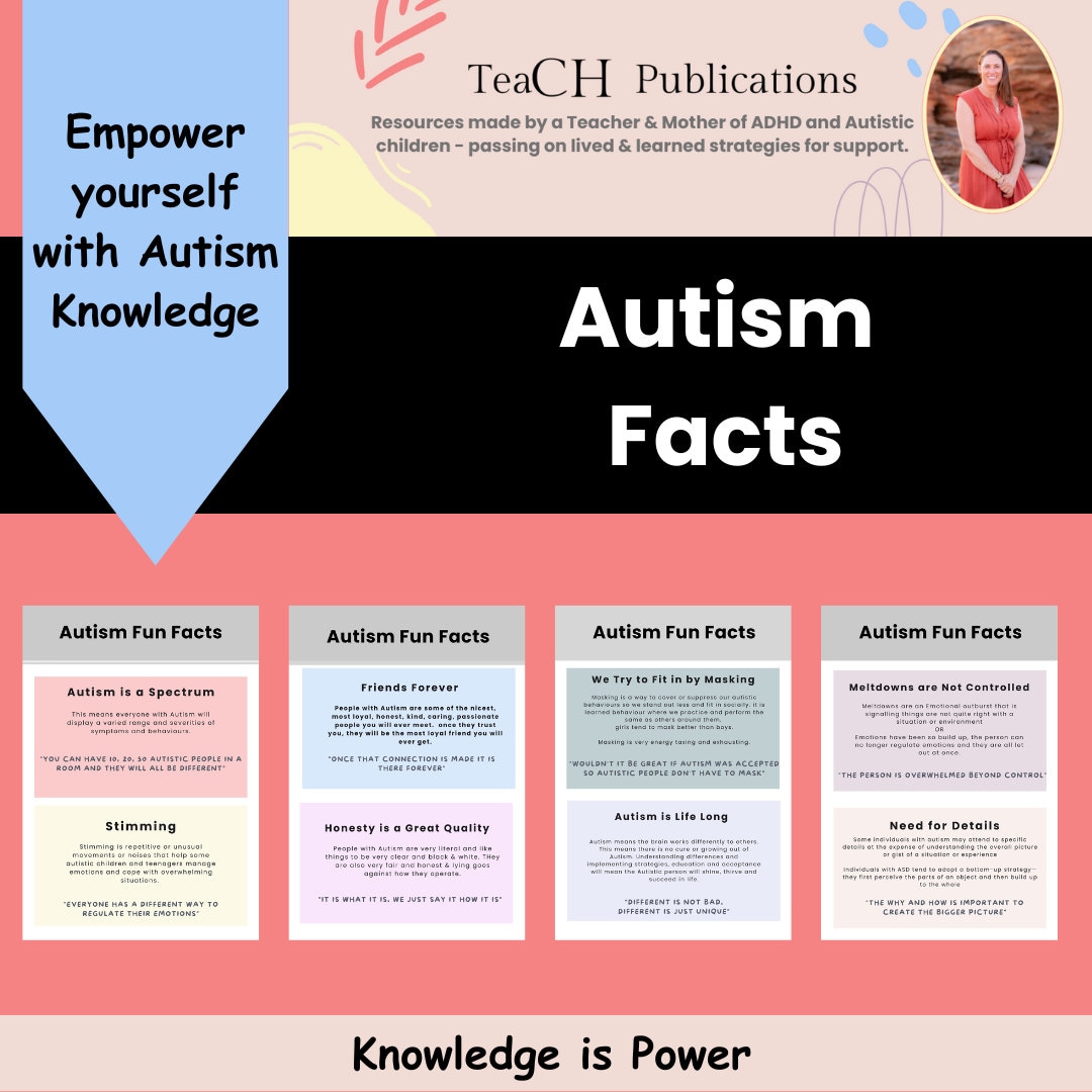 Autism Fact Cards: Information for Awareness & Acceptance (digital ...