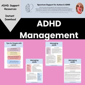 Support for ADHD Awareness Cheat Sheet Kids With ADHD Planner Printable ...