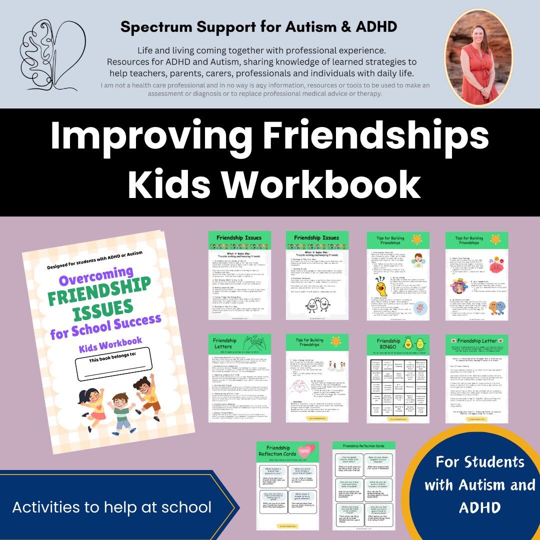 Friendship Skills Workbook: Autism & ADHD Social Skills (PDF Download ...