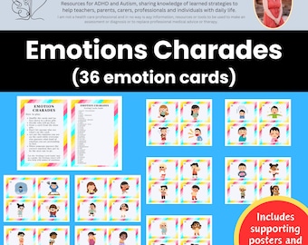 Feelings and Emotions Games Charades Emotional Regulation Social ...