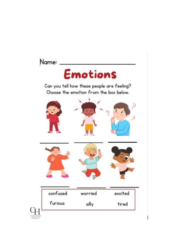 Name the Emotion Feelings Worksheet for SEL Practice Emotion ...