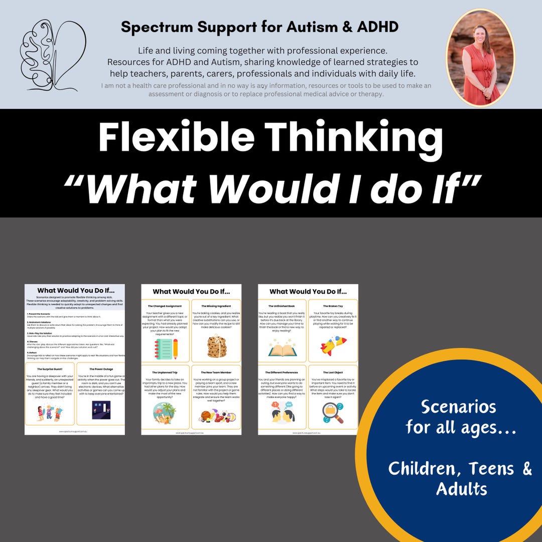 Flexible Thinking Speech Therapy Tools Role Play Psychology Handout ...