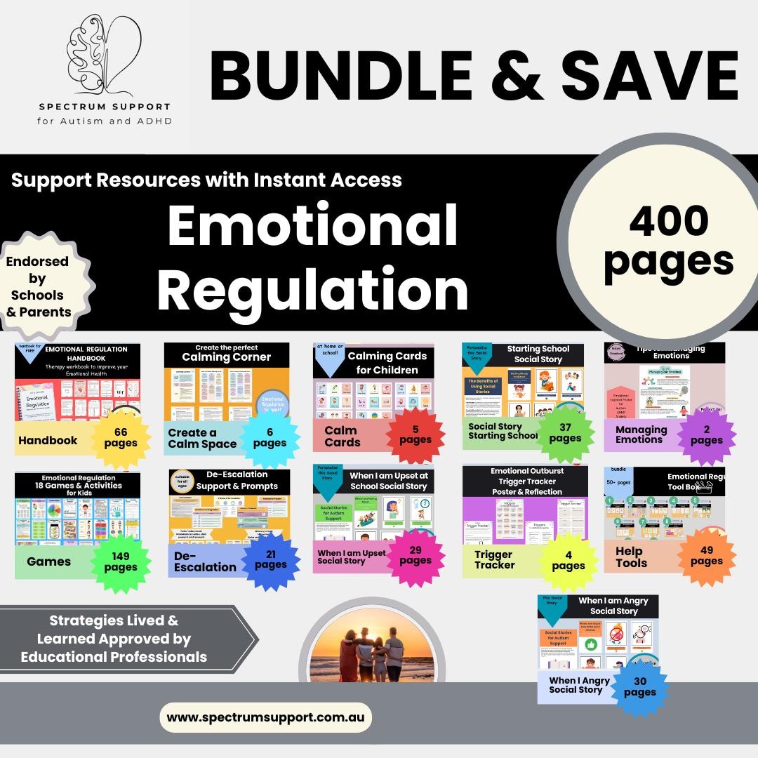 Emotional Regulation Bundle for ADHD & Autism Learning and Support ...