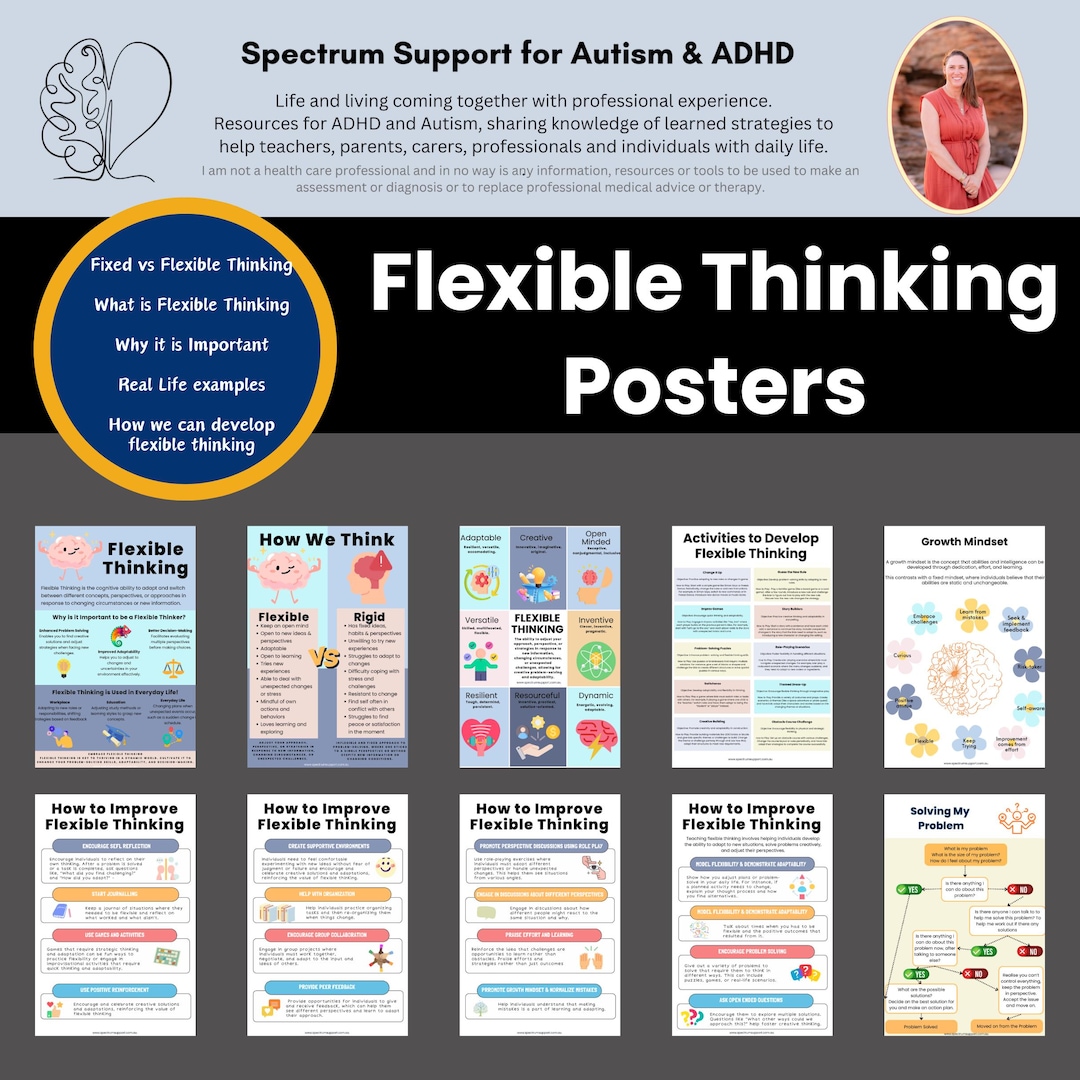 Flexible Thinking Posters: ADHD & Autism Support (digital Download) - Etsy