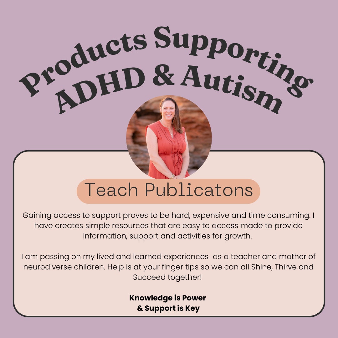 Autism Support Bundle Therapy Worksheets, Posters, Infographics and ...