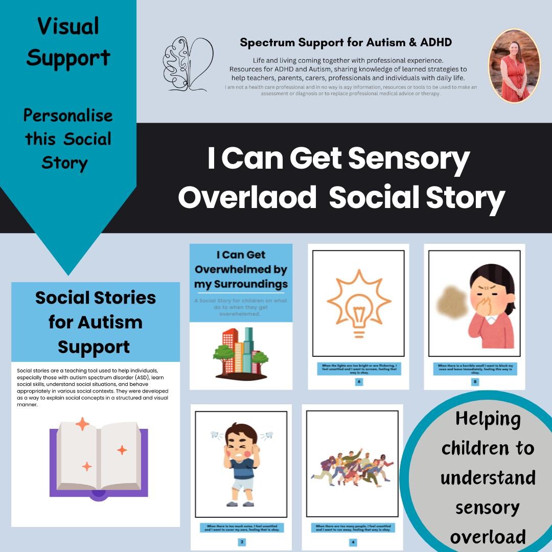 Sensory Overload Social Story Visual Support for Autism Life Coach ...