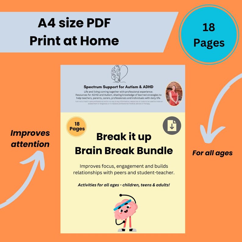 Brain Break Activity Ideas: Classroom Focus & Emotional Regulation (PDF ...