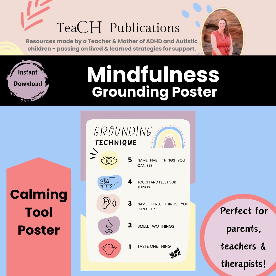 Grounding Self Calming Strategy Emotional Regulation Wellness ...