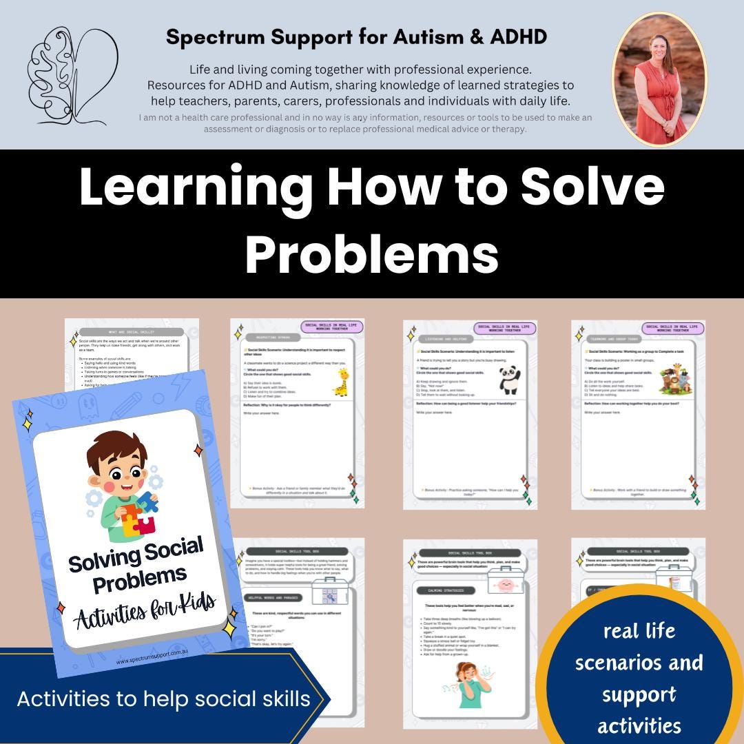 Social Skills Activities: Solving Social Problems, Autism & ADHD ...