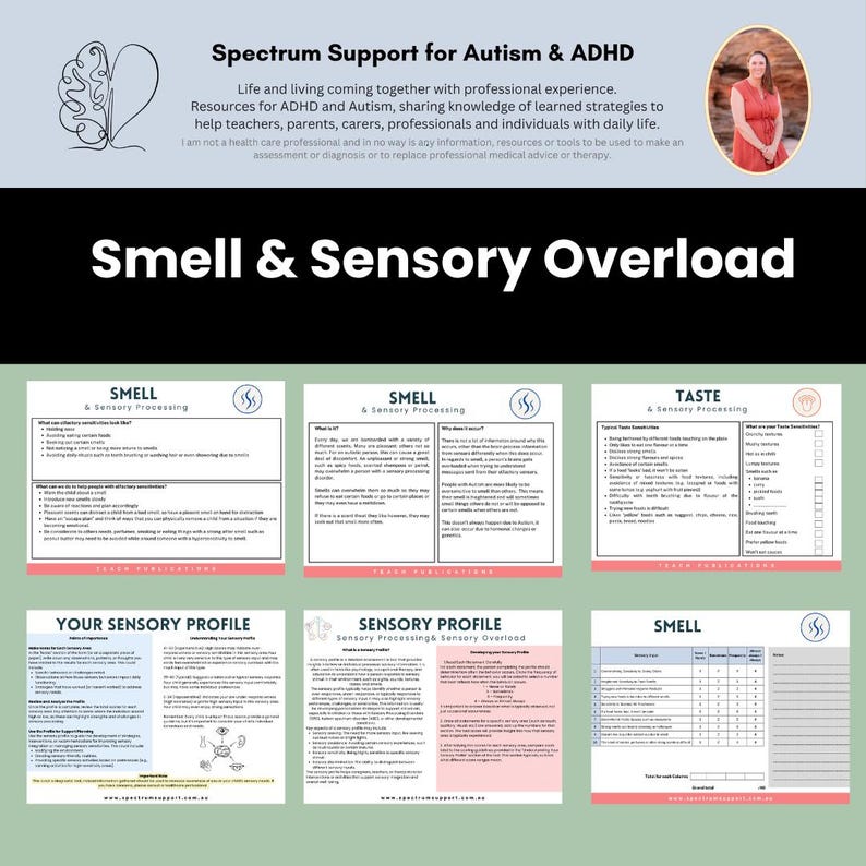 Smell Sensitivity & Sensory Overload Profile: Autism Support (digital ...