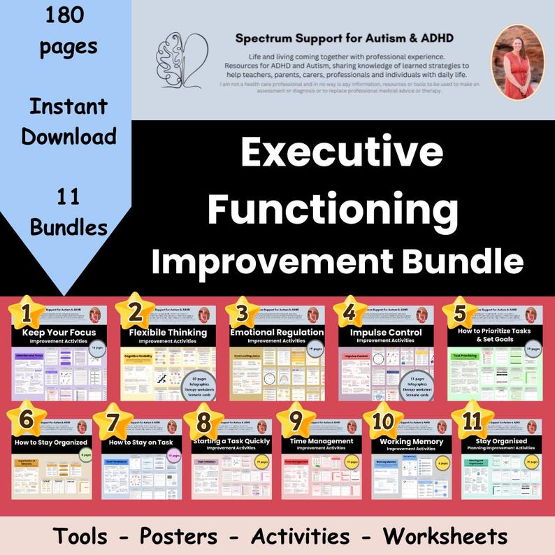 Executive Function Workbook: ADHD, Autism Support (digital Download) - Etsy
