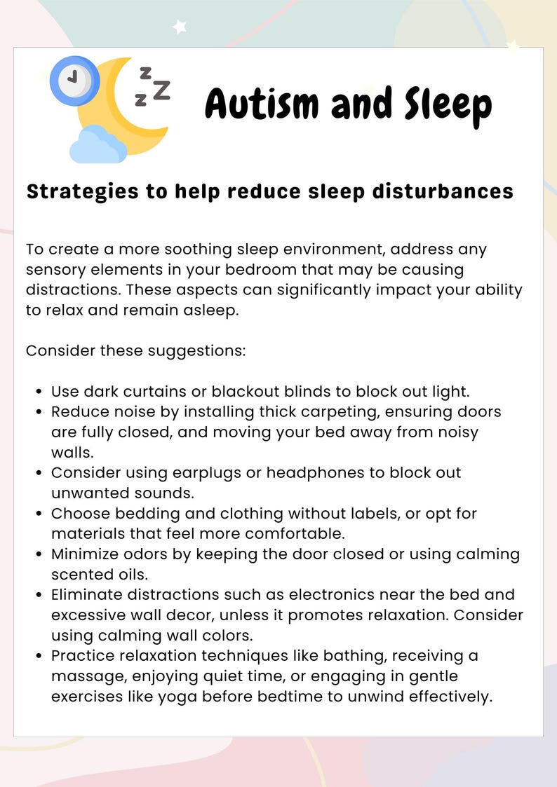 Autism and Sleep Hygiene Self Reflection Parent Coping Tools Sleep ...