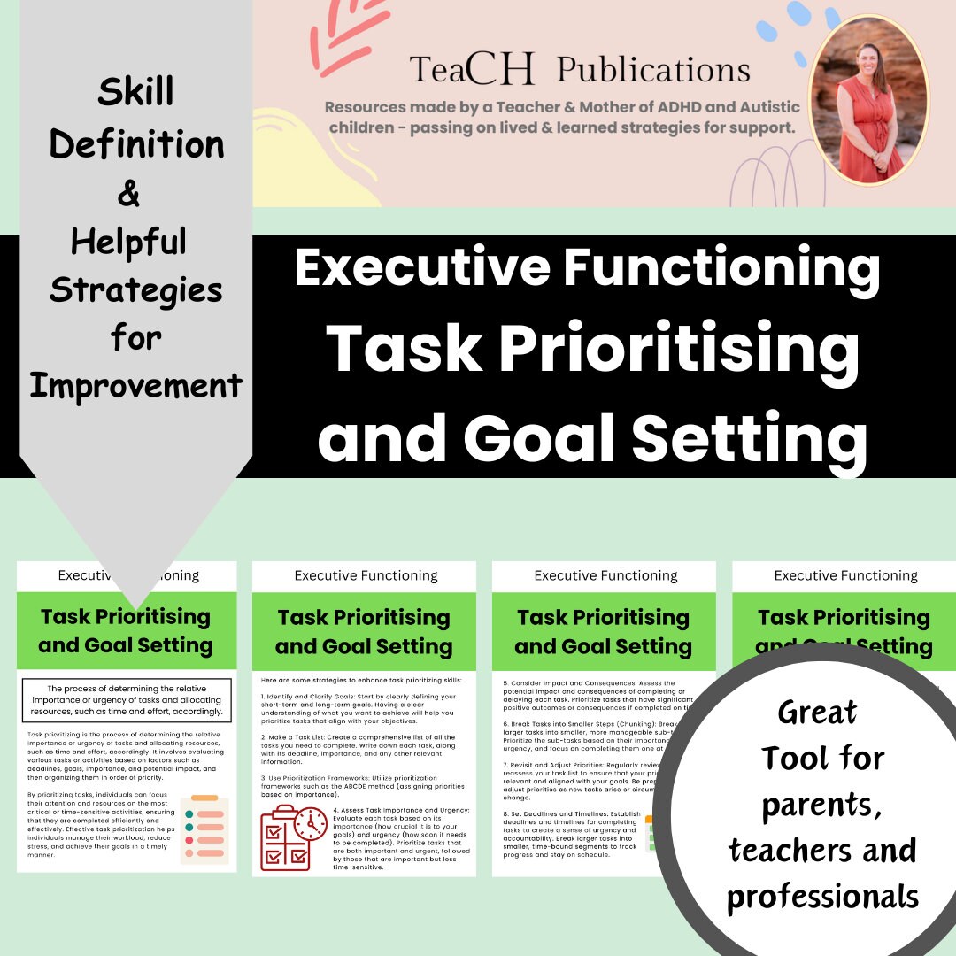Executive Functioning Improving Task Prioritising and Goal Setting ...