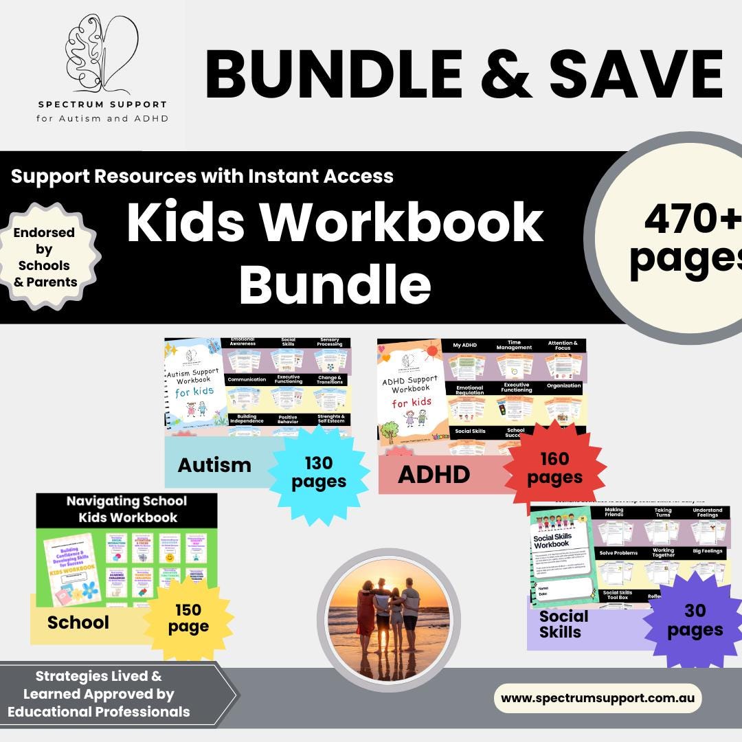 ADHD Autism Social Skills Workbook Bundle: Ages 7-14 (PDF Download) - Etsy