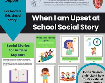 Upset Emotions Social Story Visual Support for Autism ABA Therapy ...