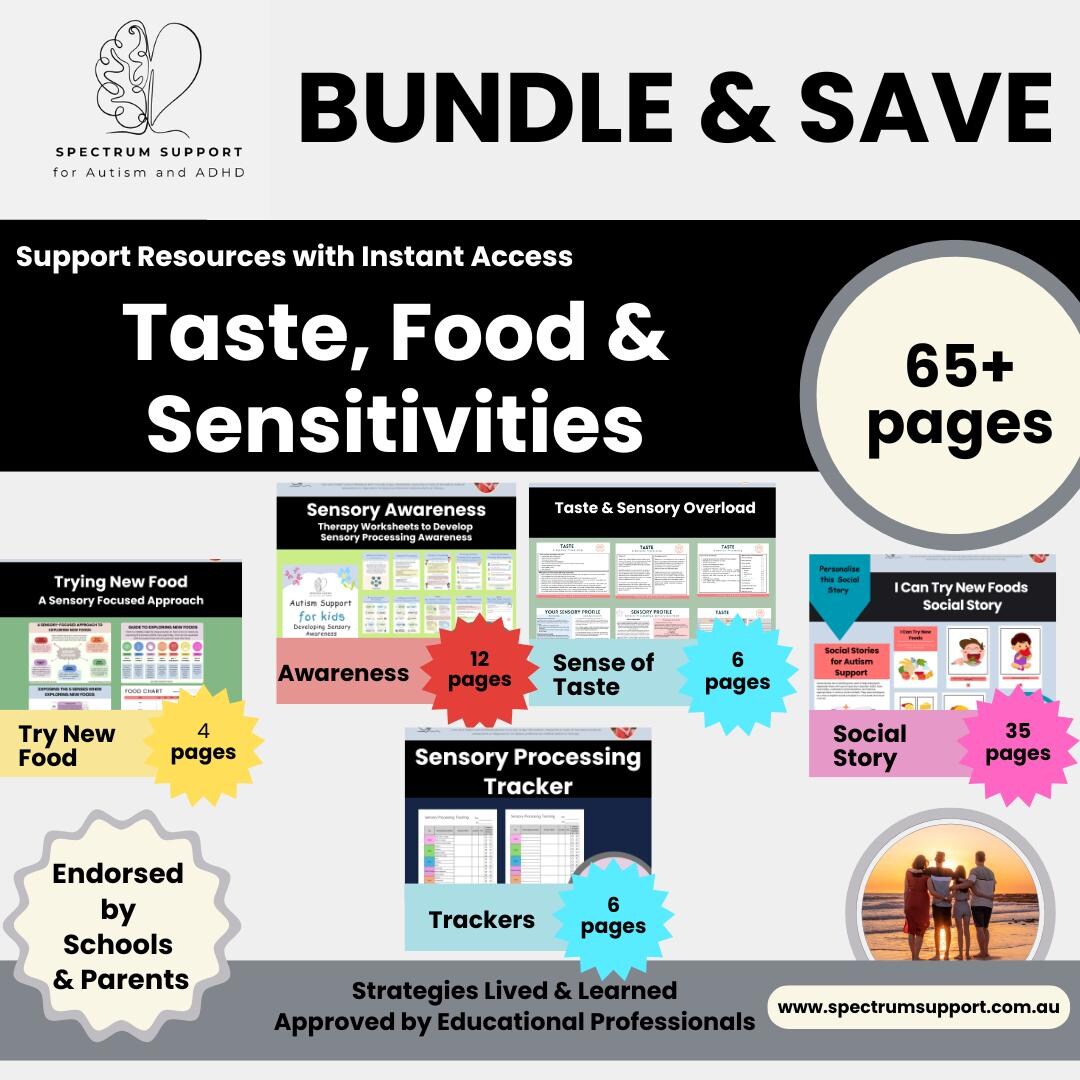 ADHD Autism Sensory Support Kit: Food Tracker & Therapy Resources (PDF ...