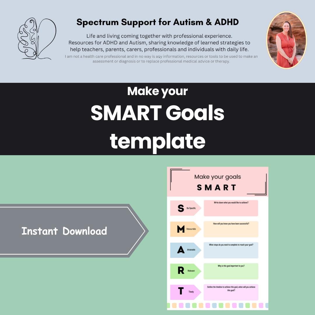 Set Smart Goal Template Goal Setting Planner Goal Setting Worksheet ...
