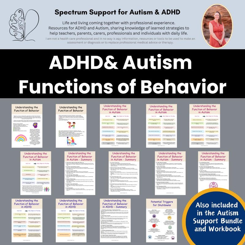 Autism Behavior Poster - Etsy