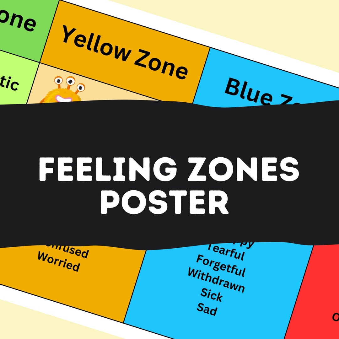 Emotional Regulation Zones Prints Feelings Posters Class Teacher Health ...