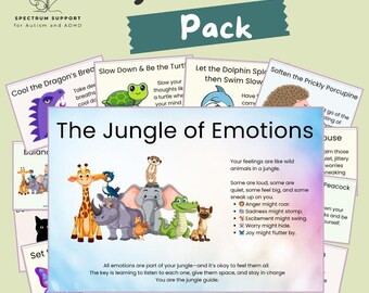 Jungle Animal Emotions Poster Set: Learn Emotions and Control ...