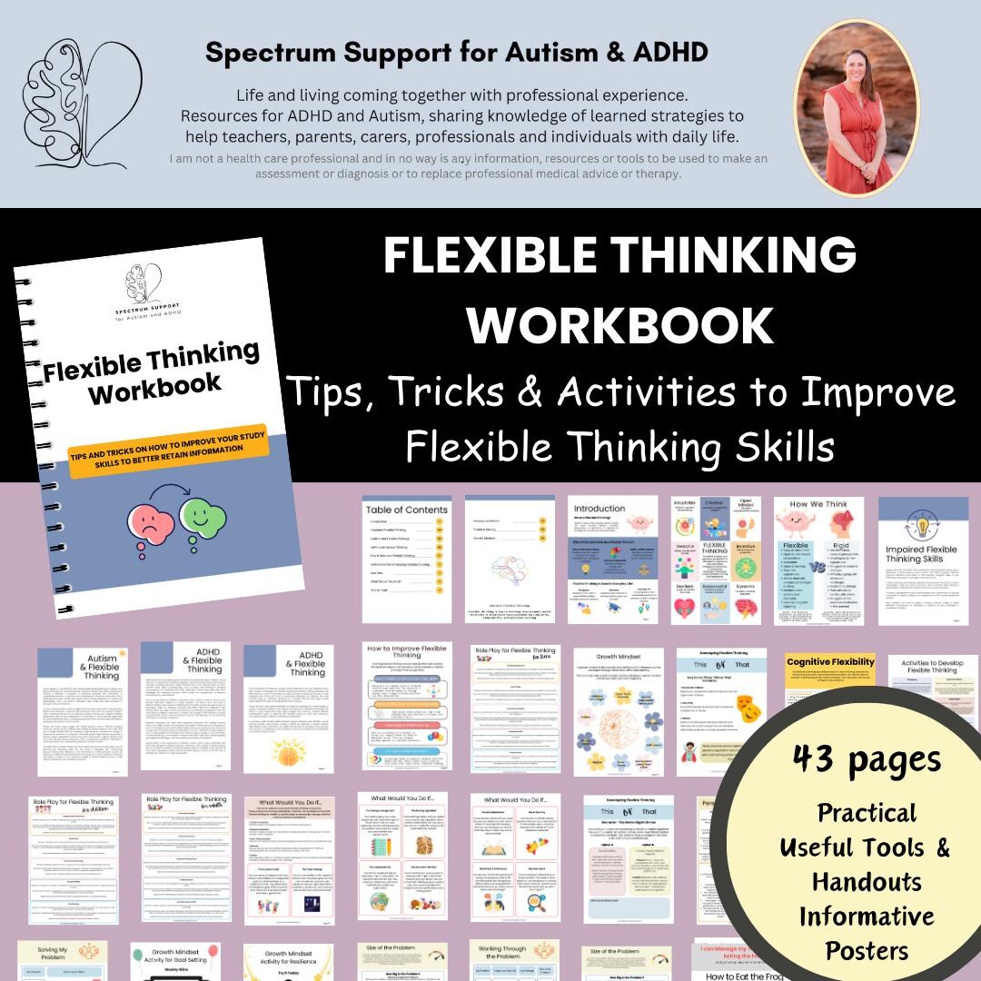 Improve Your Flexible Thinking Skills Workbook Autism Spectrum and ADHD ...