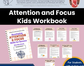 ADHD & Autism Attention Focus Workbook: Classroom Management (digital ...