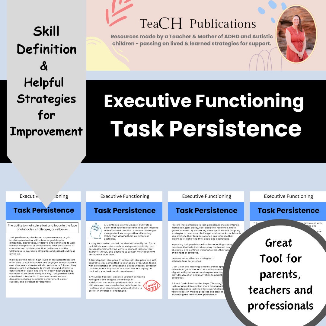 Executive Functioning Improving Task Persistence - How to Stay Focused ...