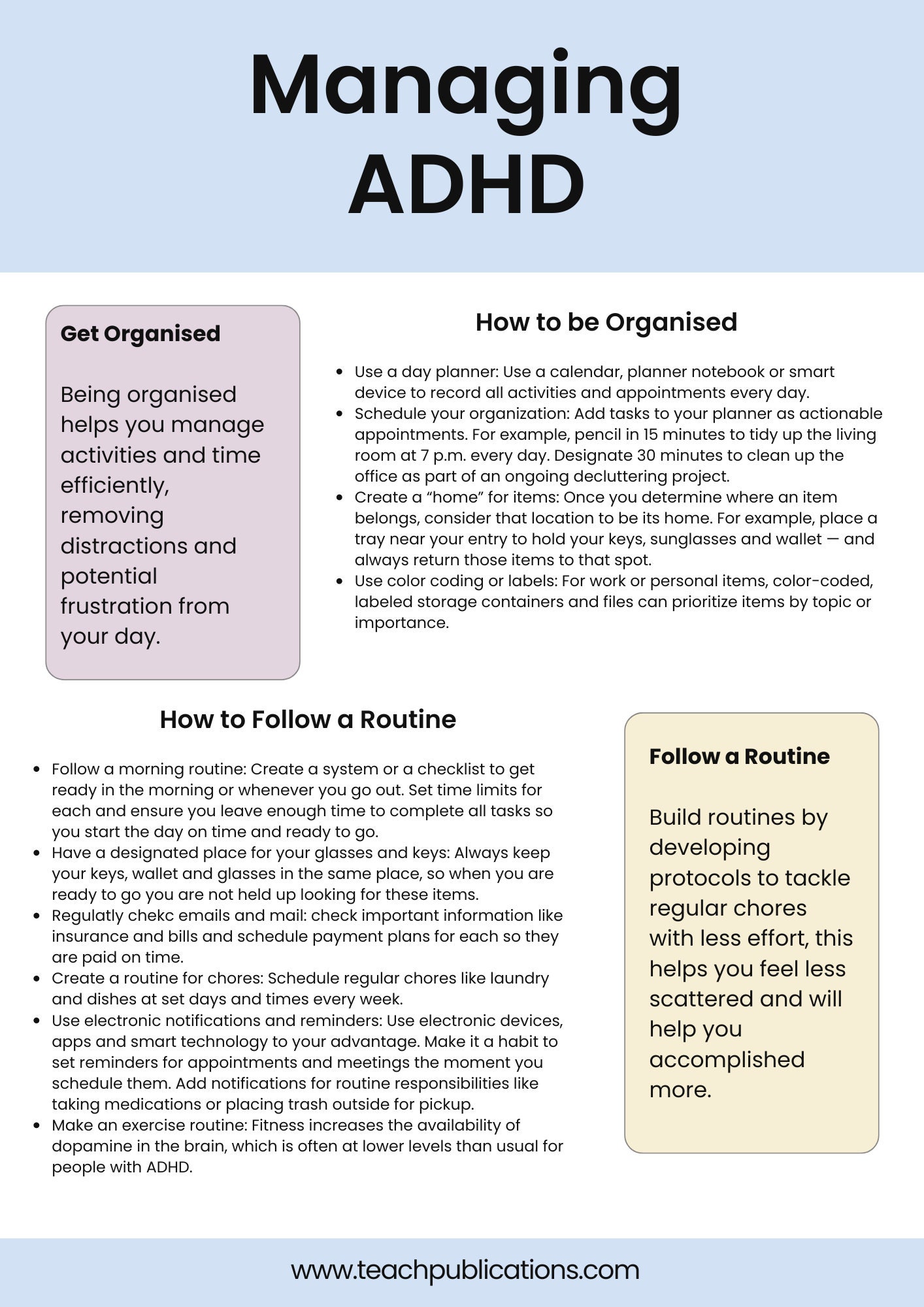 Managing ADHD ADHD Support Therapy Tools and Resources Tips for ADHD - Etsy