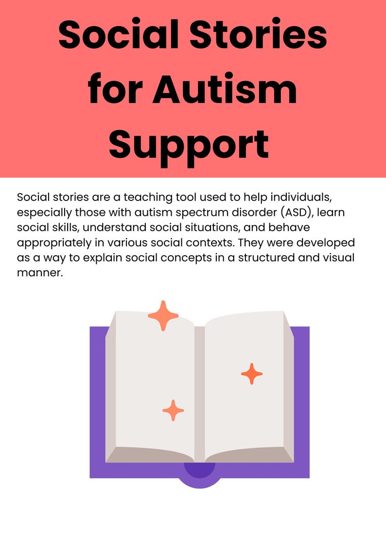 New Foods Social Story: Autism Visual Support (PDF Pattern) - Etsy