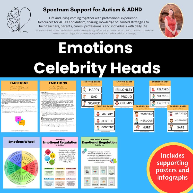 Social Emotional Learning Celebrity Head Game Feelings and Emotions SEL ...