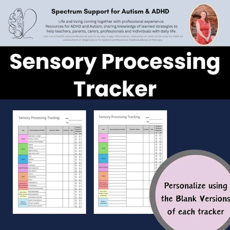 Sensory Processing Tracker: Autism & ADHD Behavior Tool (digital ...