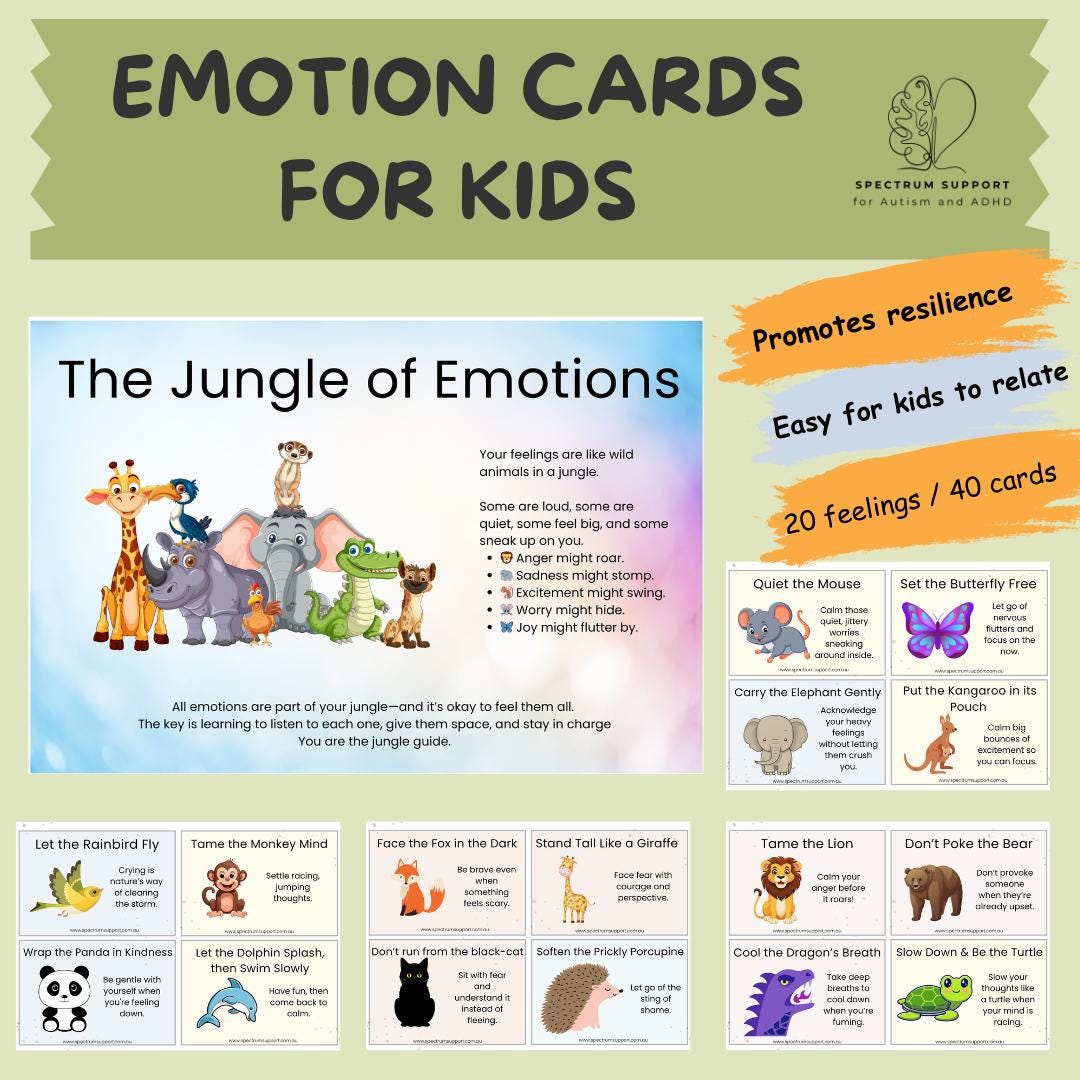 Animal Emotion Cards: Understand Feelings, Classroom Calm Corner (PDF ...
