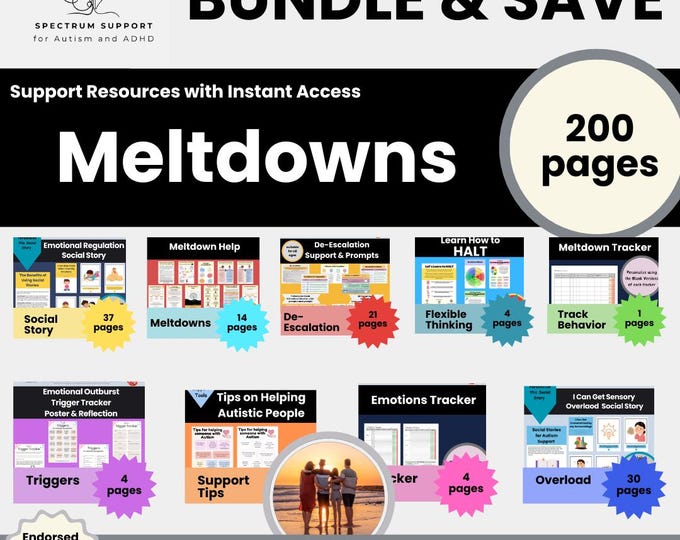 ADHD Printable Handouts 5-page Mini-bundle Kids-teens-child Therapy ...